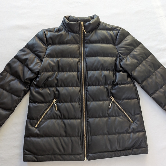J. McLaughlin | Jackets & Coats | J Mclaughlin Black Puffer Faux ...